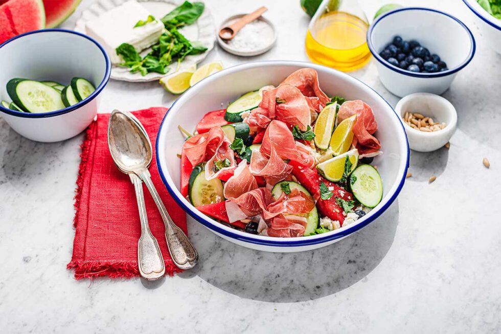 Insalata di anguria con Prosciutto di San Daniele | San Daniele Magazine